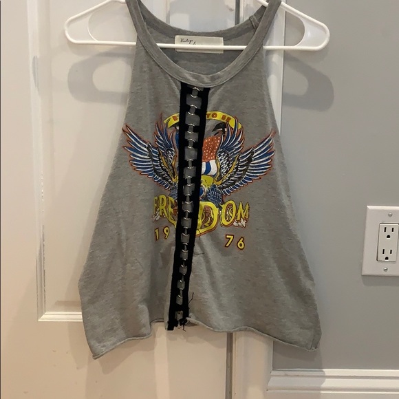 Vintage Havana | Tops | Grey Muscle Tee | Poshmark